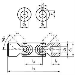 Artikel 63172600N - Präzisions-Wellengelenk WD DIN808 doppelt ...